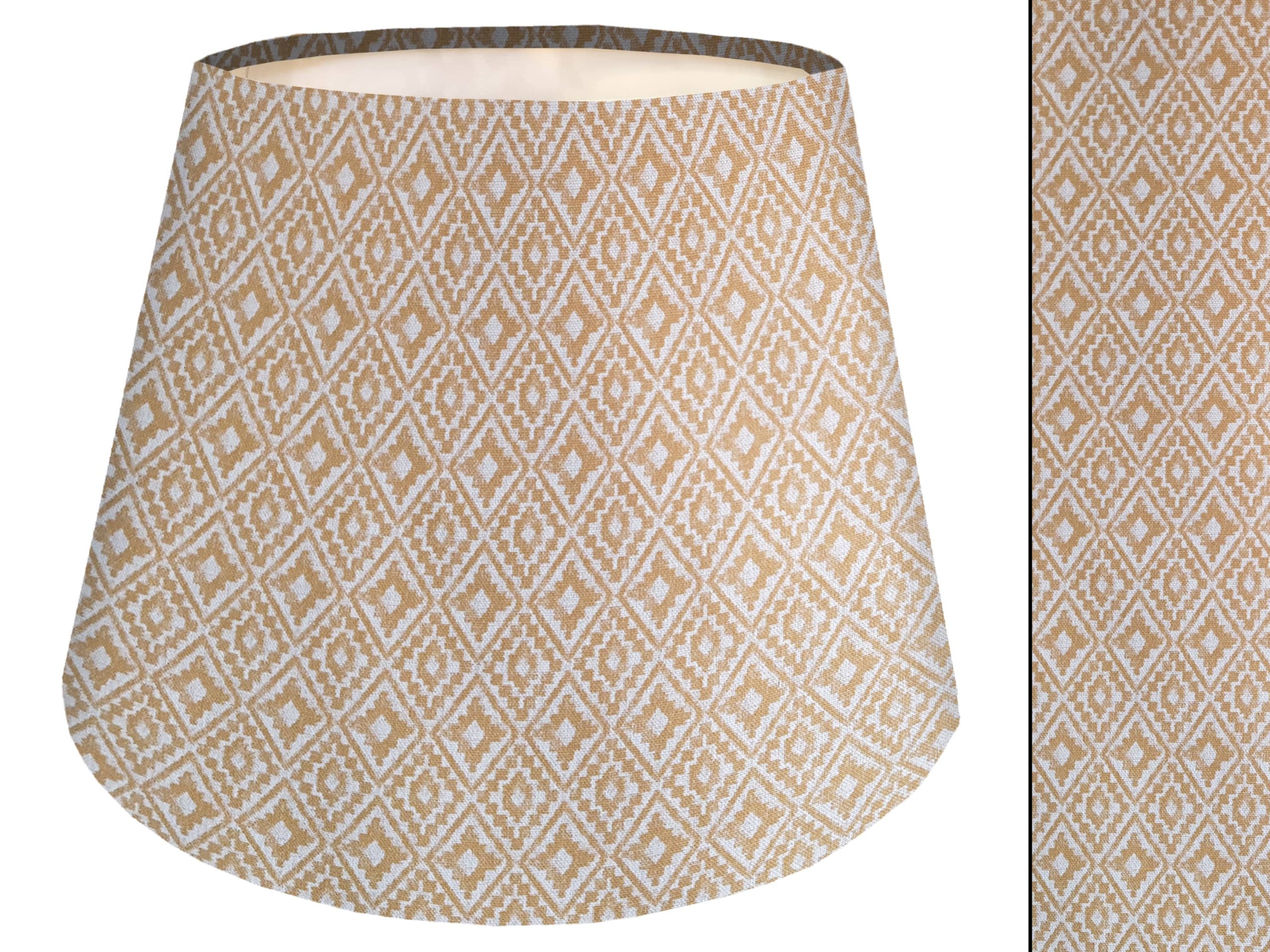 Navajo Yellow Empire Lampshade, Native American Inspired - Light Owl