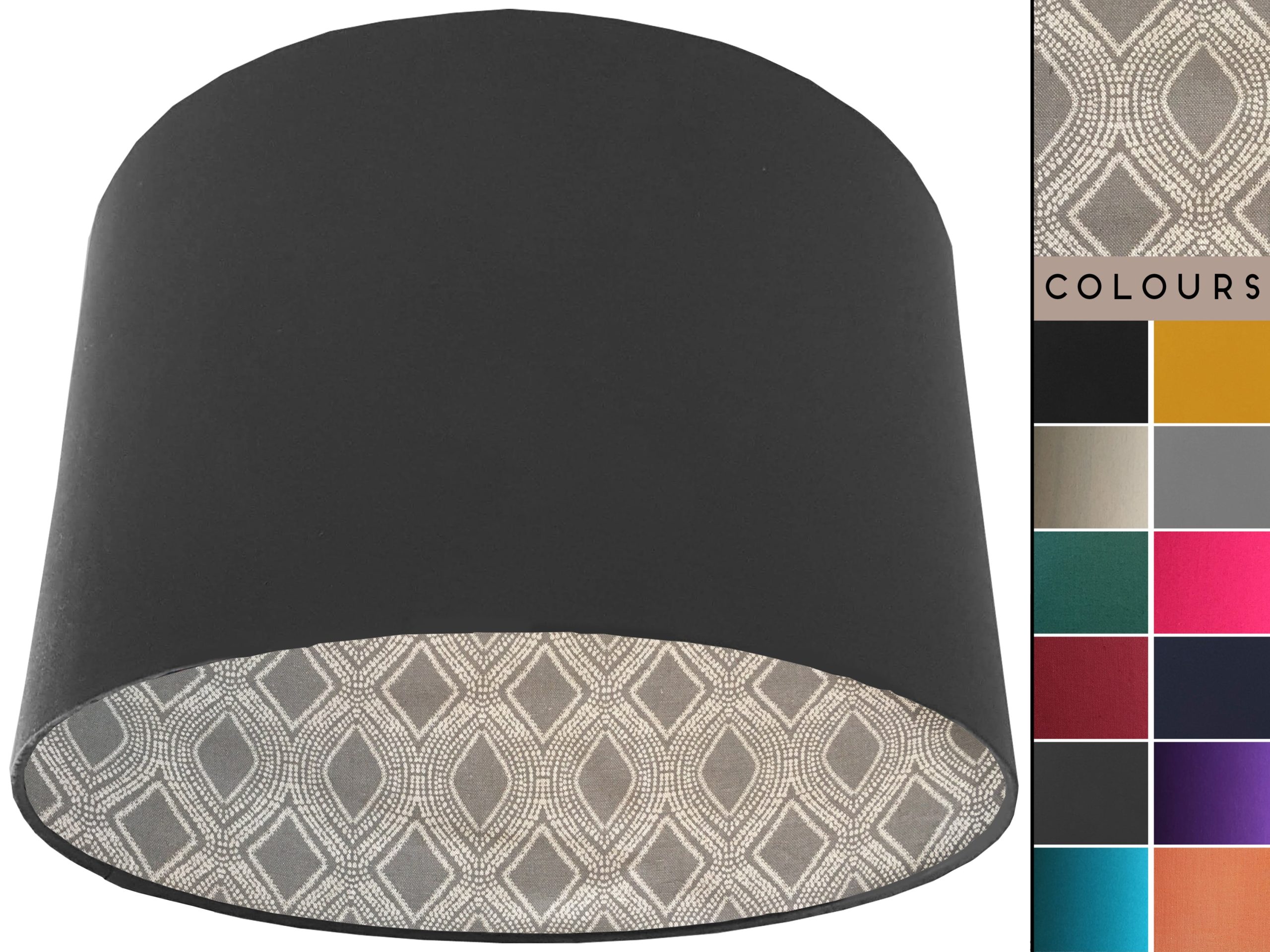 Boho Grey Lampshade, Modern Bohemian Home Light - Light Owl