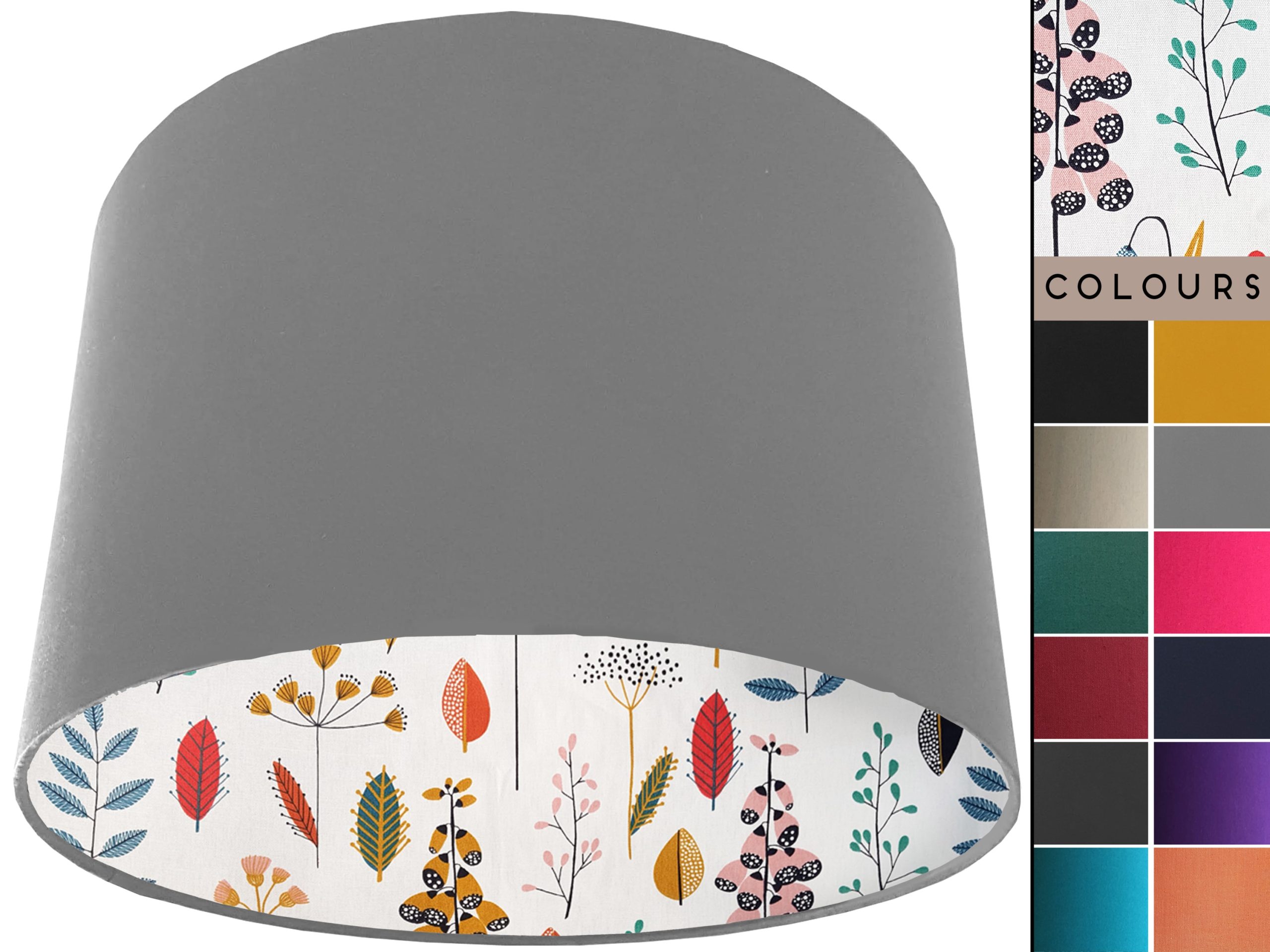 Scandi Flowers Lampshade, Stylish Modern Home Light - Light Owl