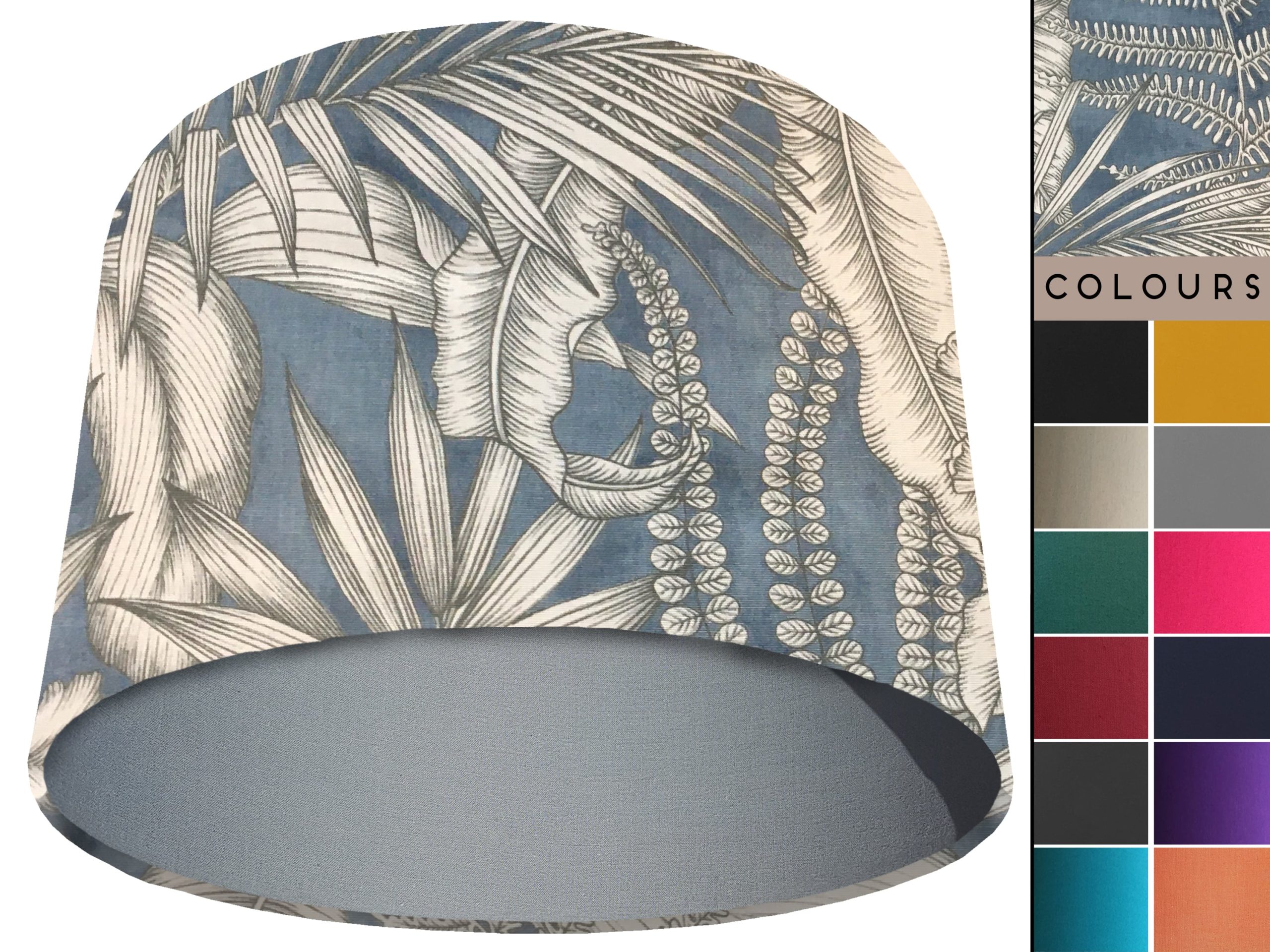 Blue Tropical Light Shade, Stylish Modern Home Interior - Light Owl