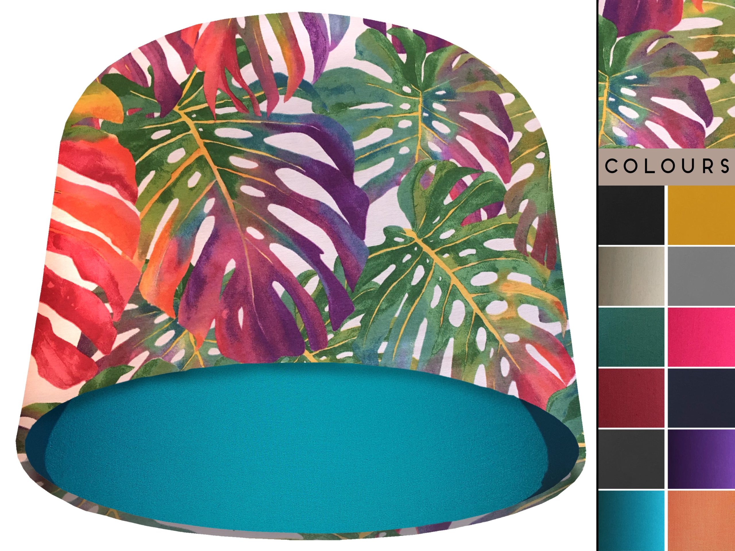 Bright Palm Leaves Light Shade, Vibrant Home Interior - Light Owl