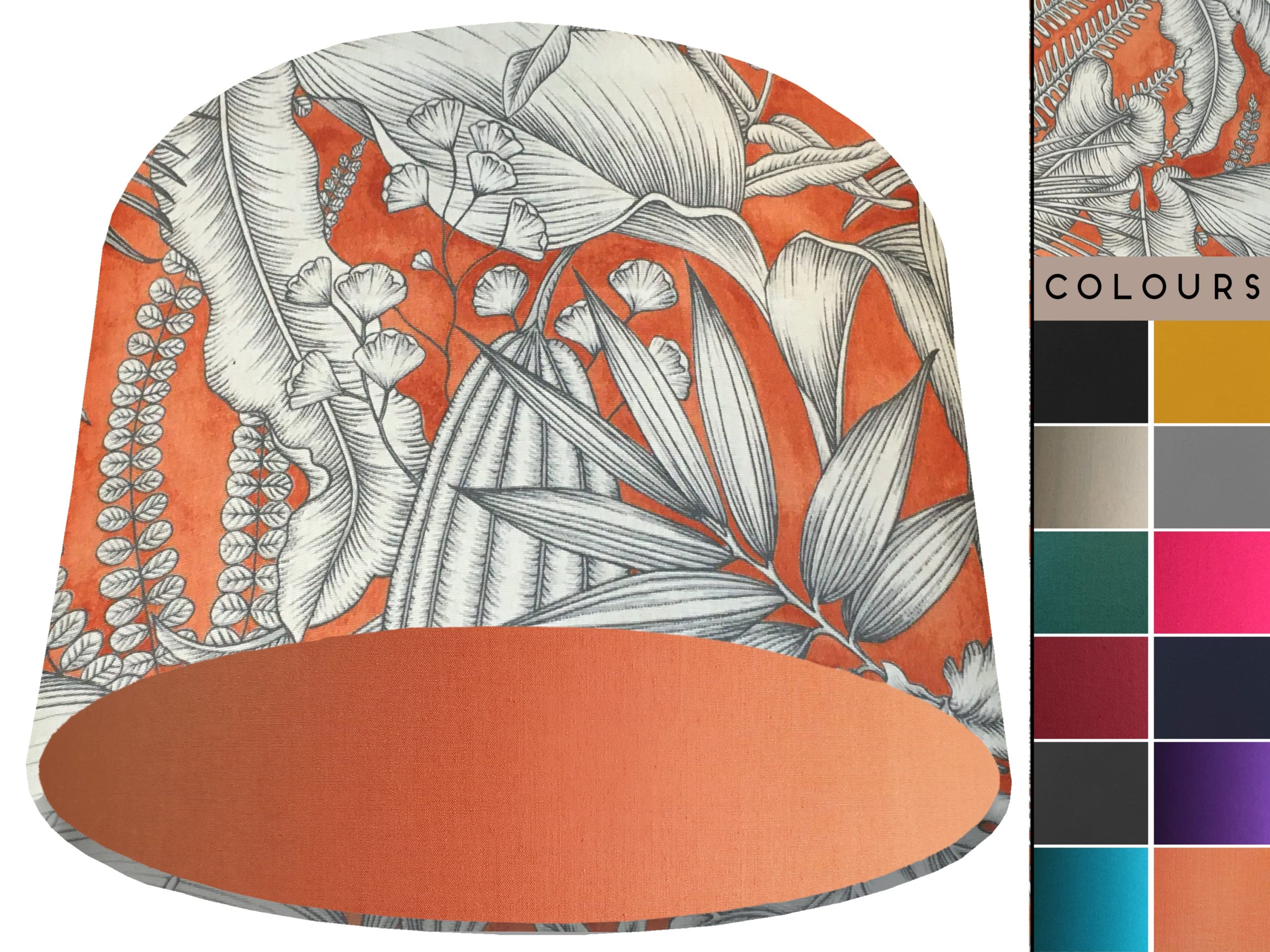 Orange Tropical Light Shade, Bold Home Interior - Light Owl
