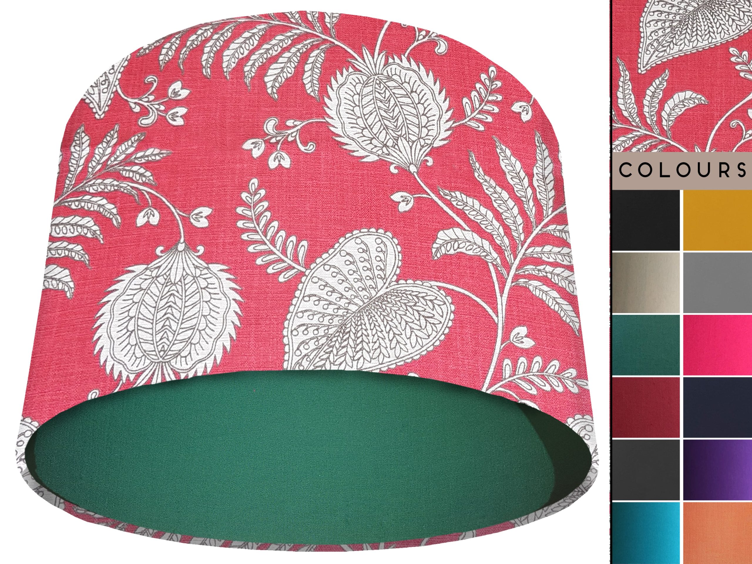 Botanical Pink Light Shade, Bold Home Interior Lighting - Light Owl