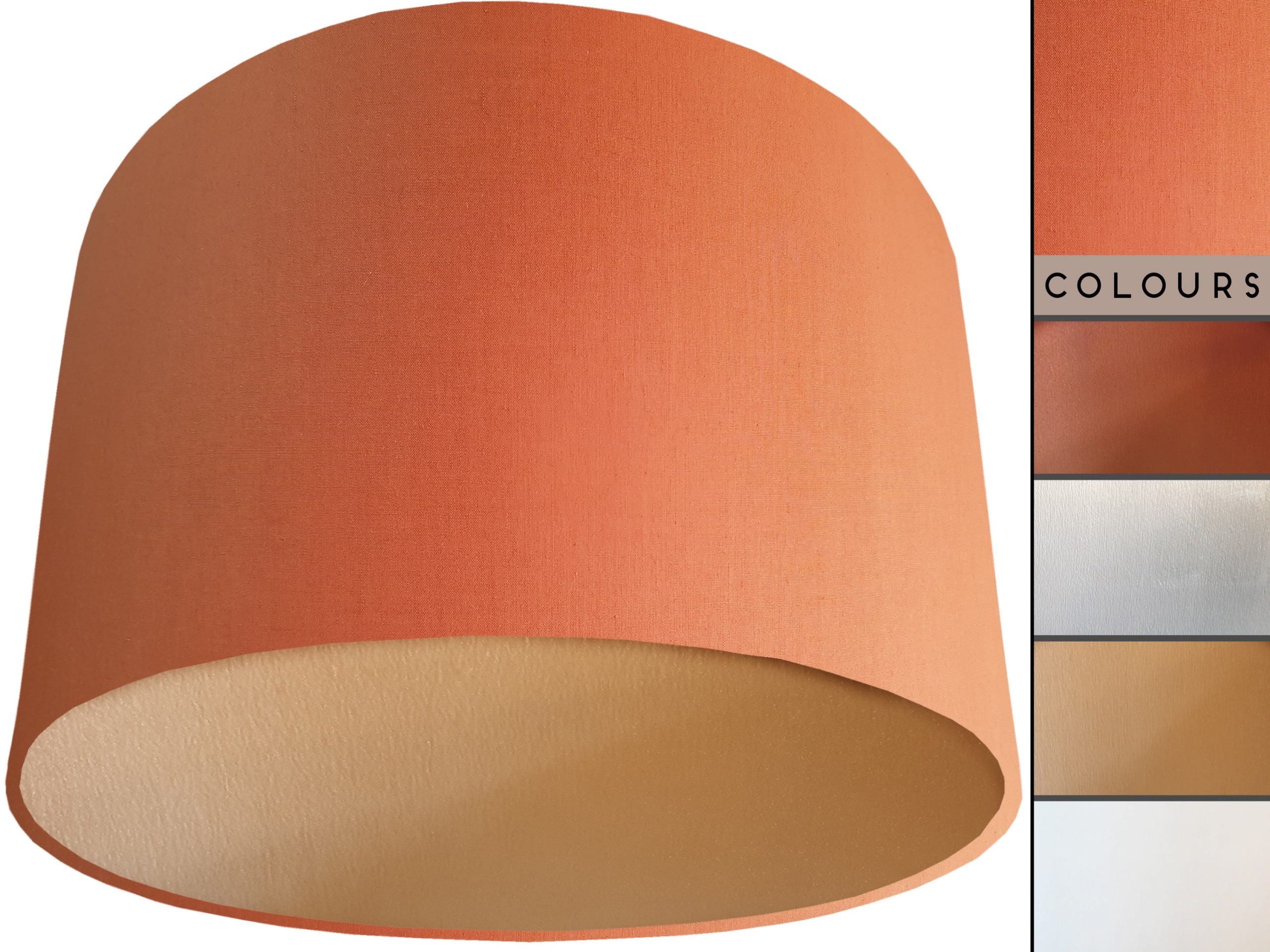 Orange Lampshade, Plain Orange Light Shade - Light Owl