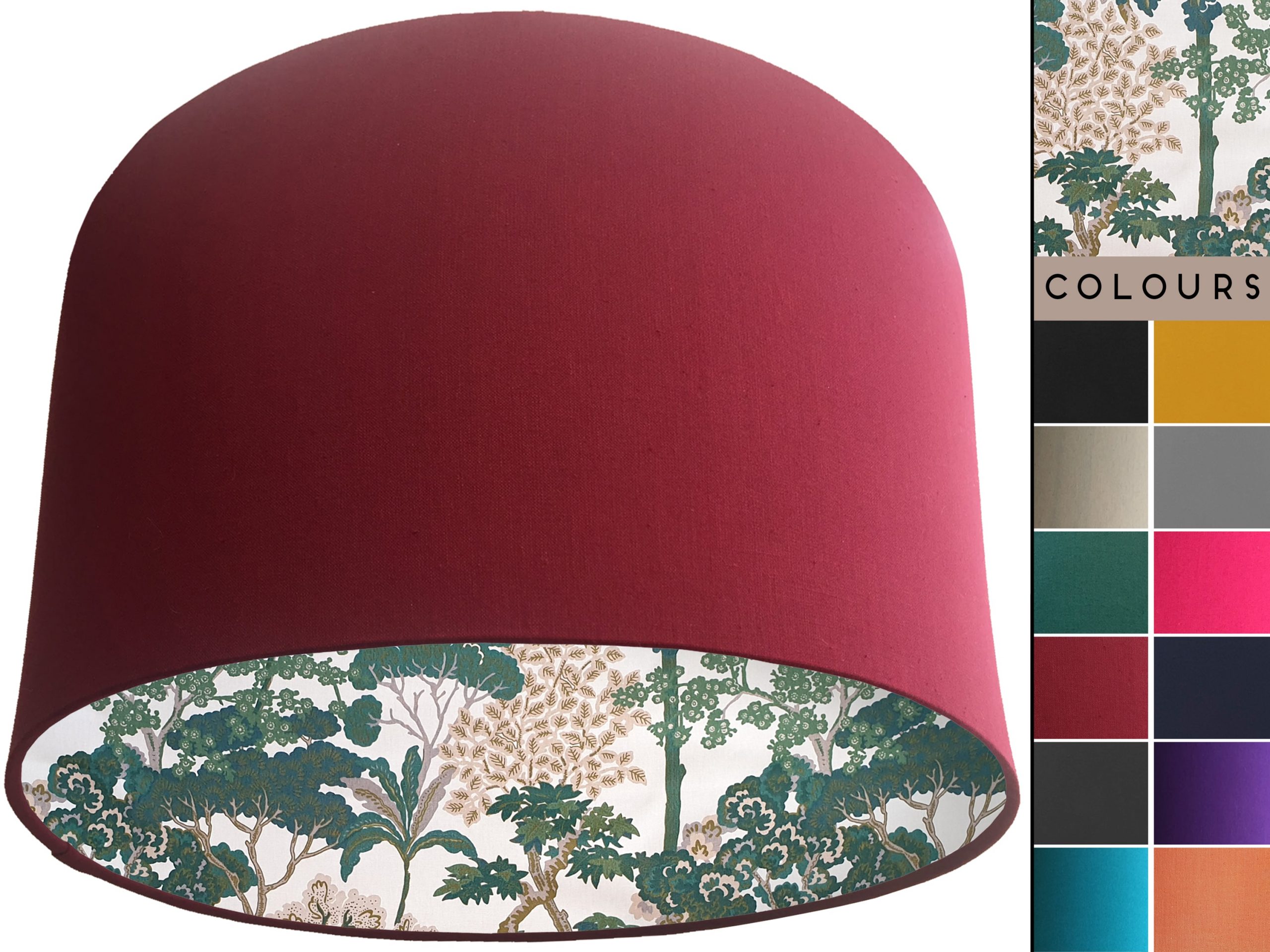 Oriental Trees Green Lampshade, Stylish Home Design - Light Owl