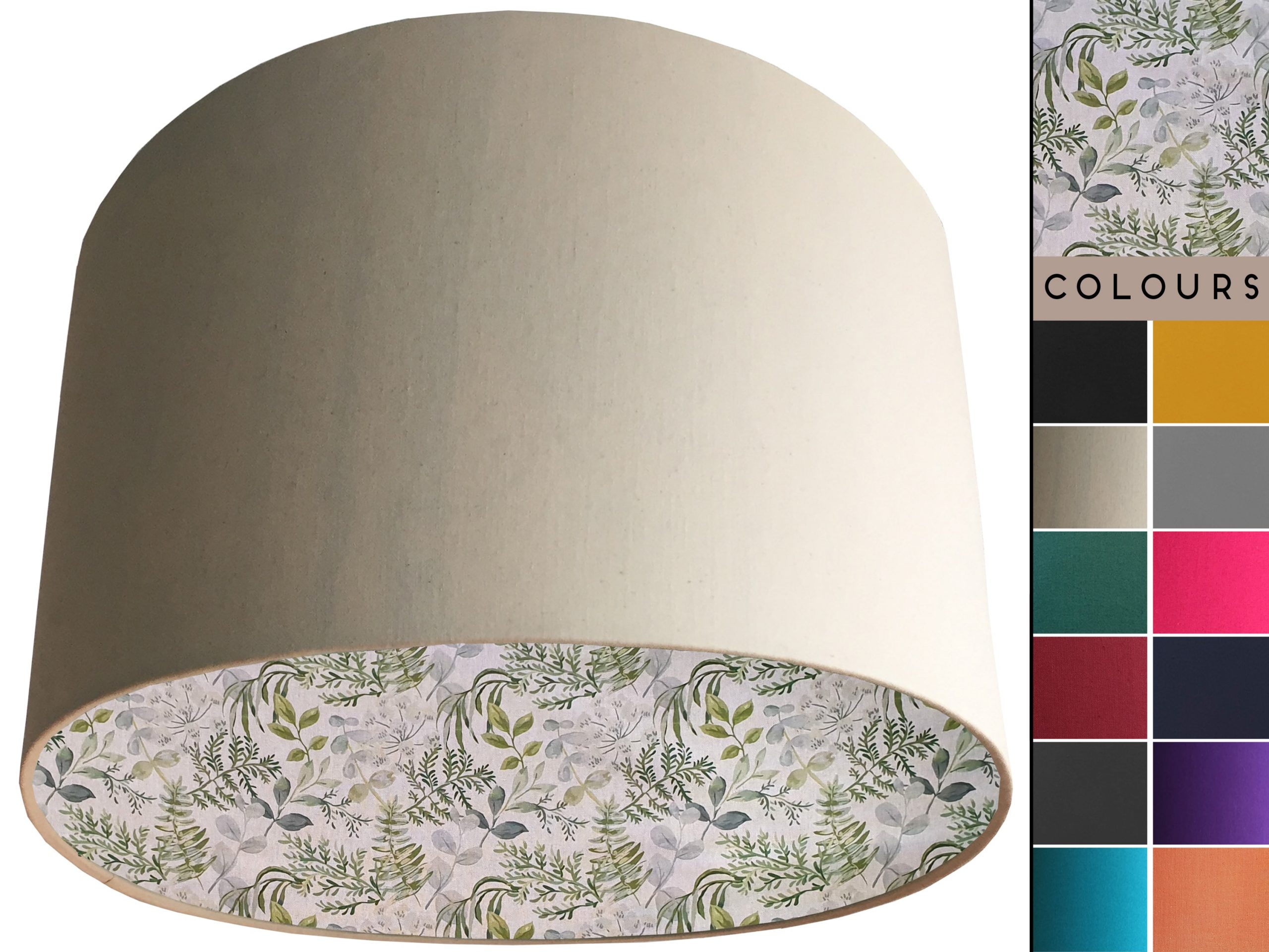 Pastel Botanical Lampshade, Country Home Interior - Light Owl