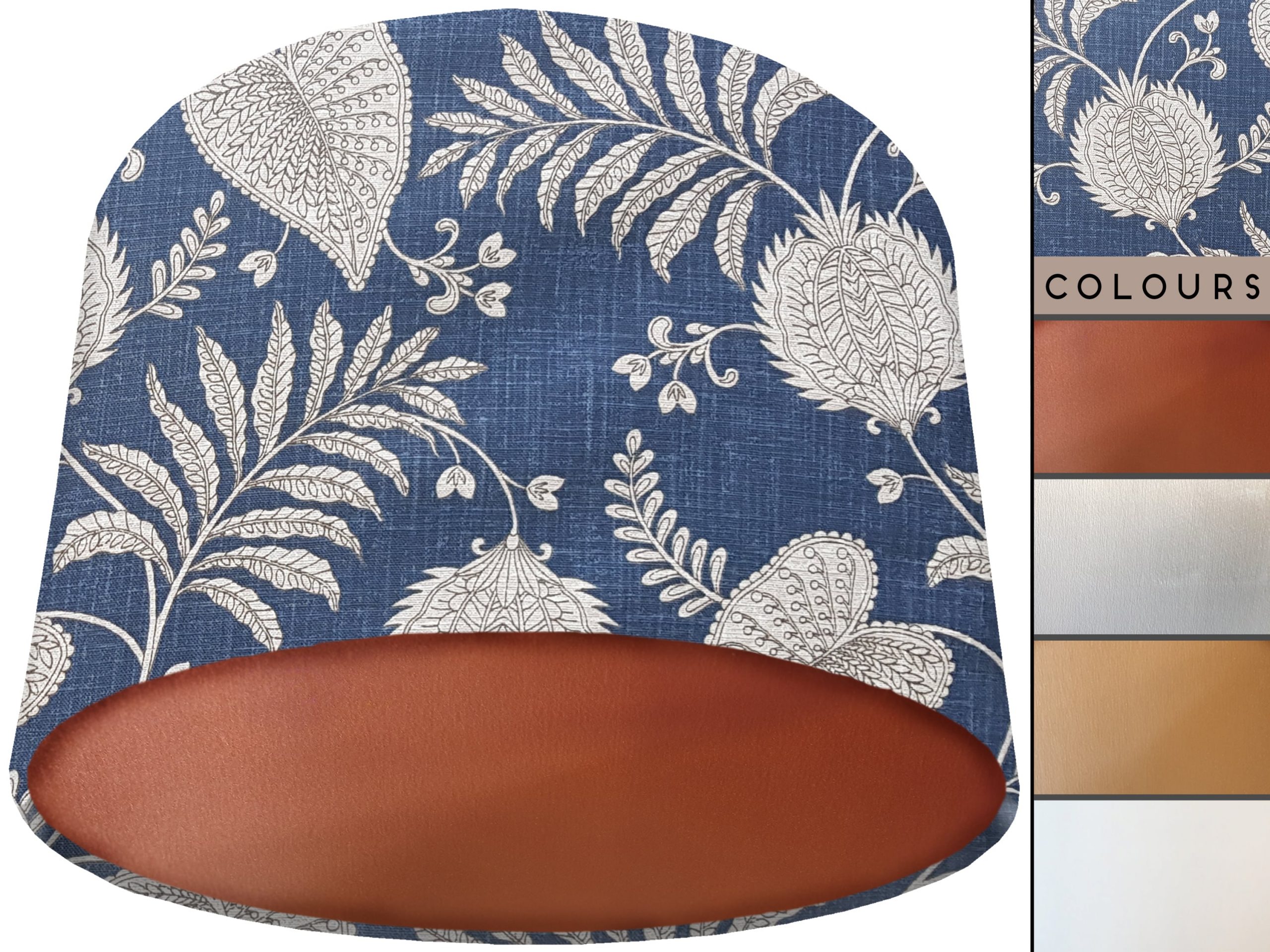 Blue Botanical Lamp Shade, Modern Country Home - Light Owl