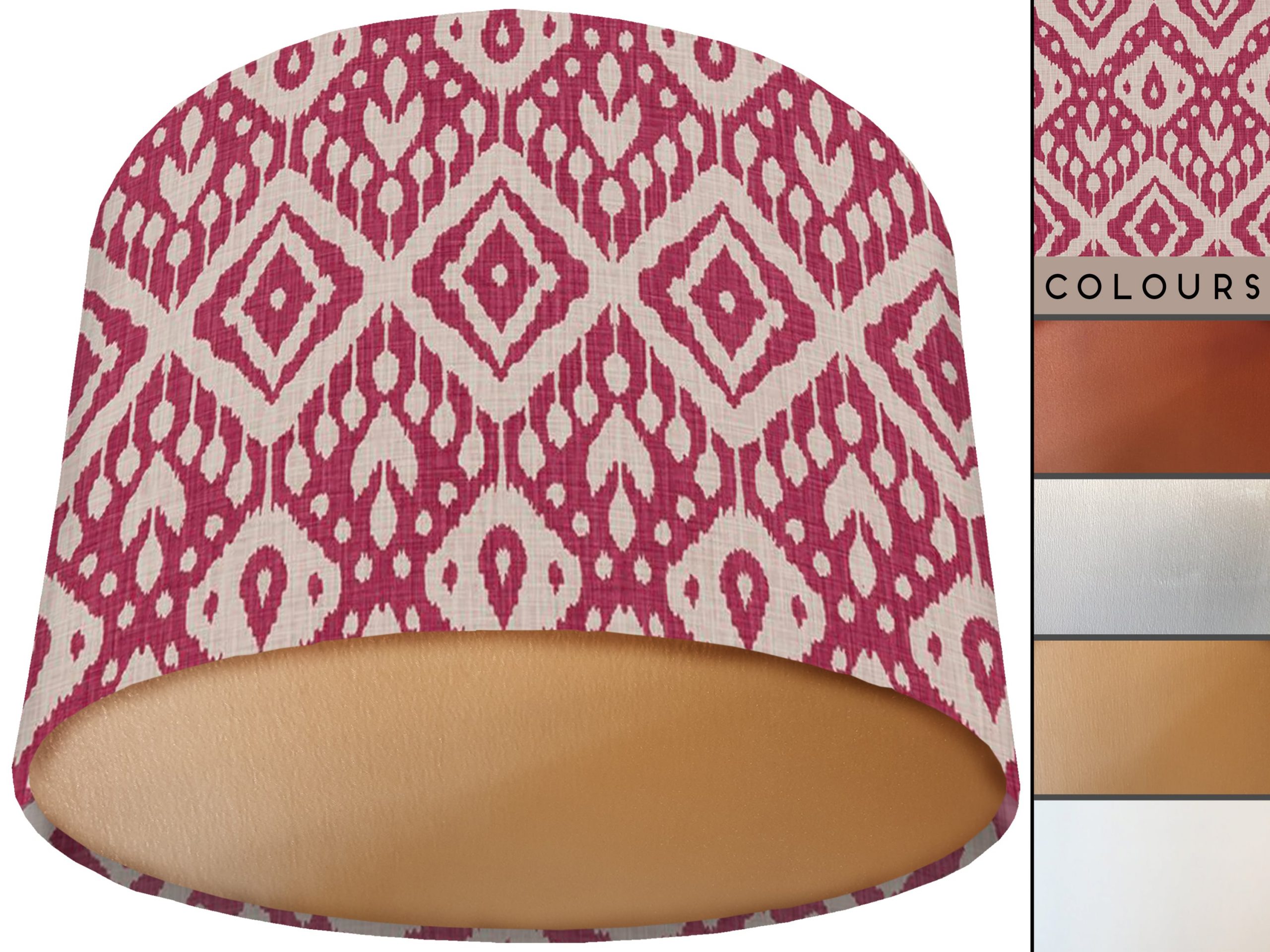 Marrakech Pink Lamp Shade, Bold Home Interior Light - Light Owl