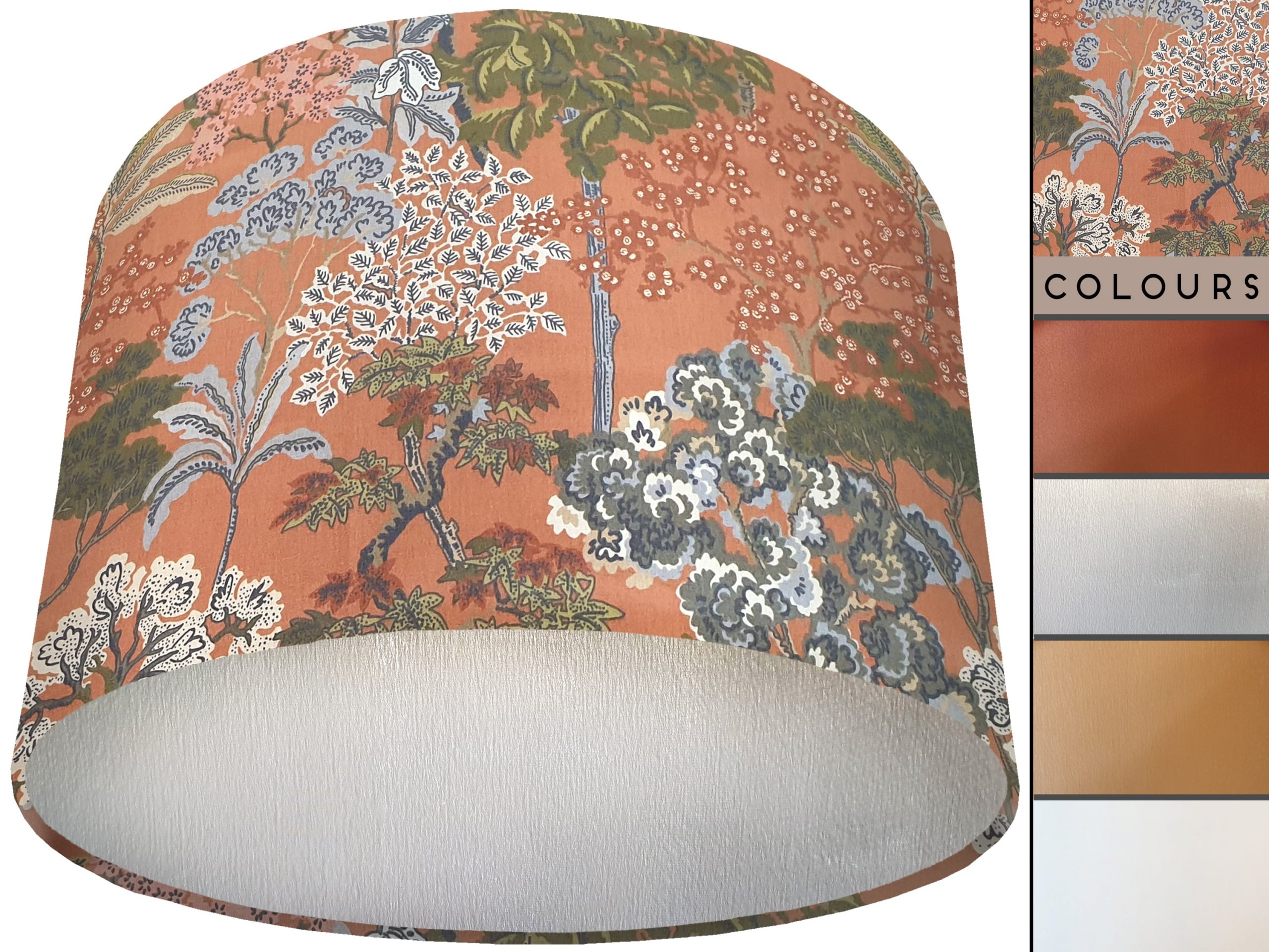 Oriental Trees Orange Lamp Shade, Stylish Home - Light Owl