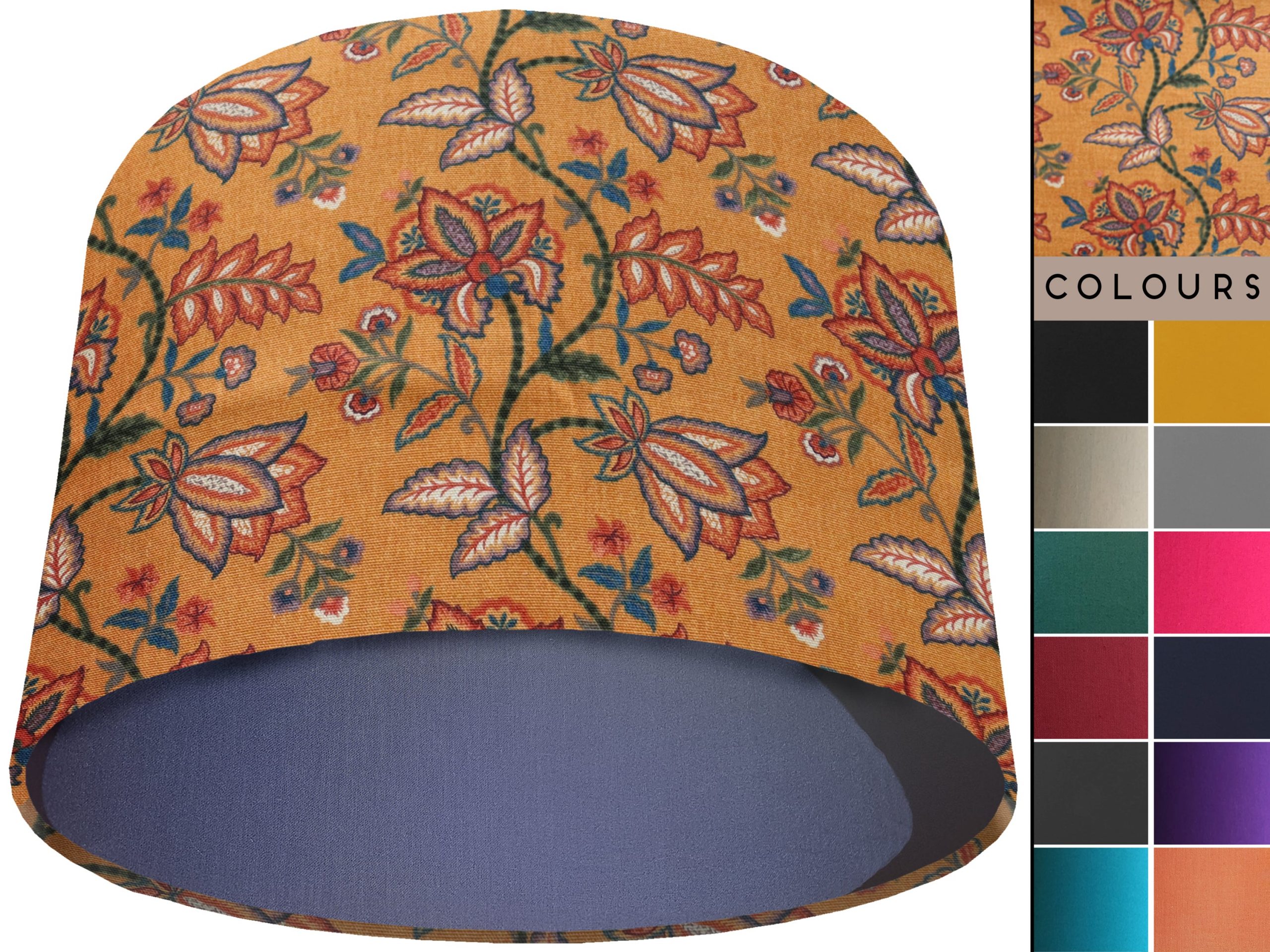 Oriental Orange Light Shade, Vibrant Home Interior - Light Owl