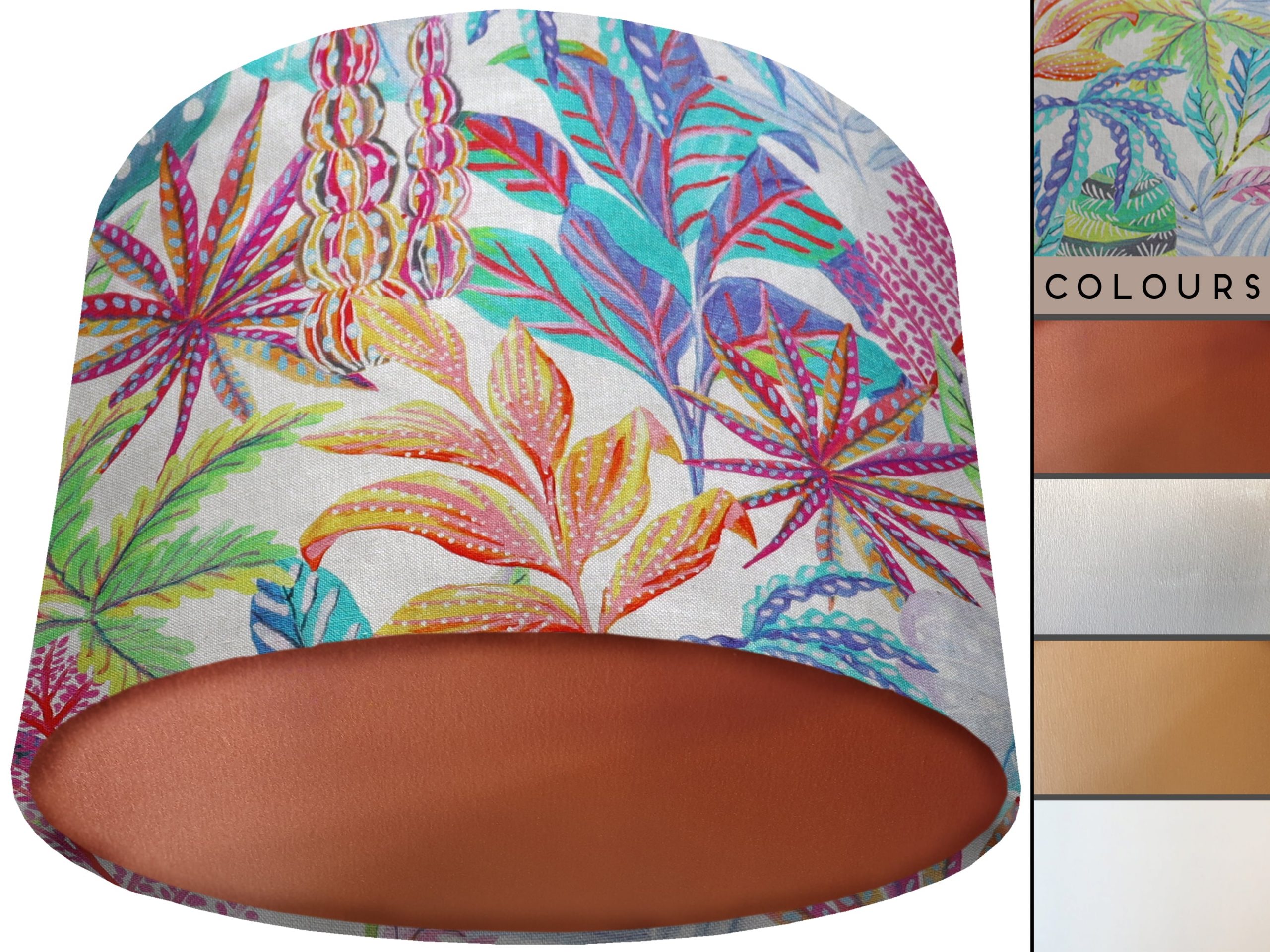 Rainbow Tropical Lamp Shade, Modern Home Interior - Light Owl